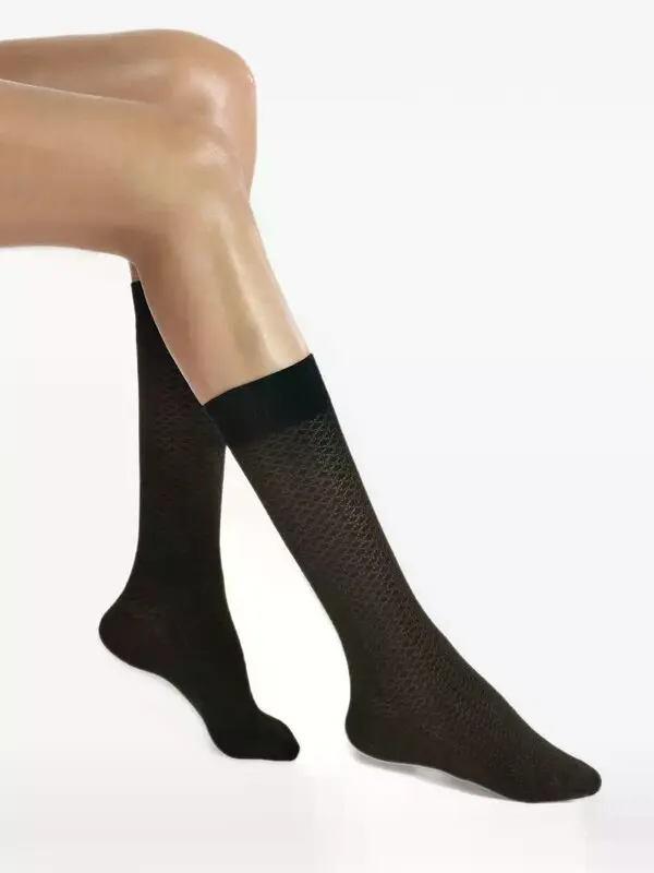 Wolford Jacquard-pattern Merino-blend Socks