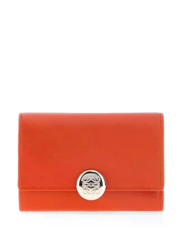 Loewe Small Pebble Leather Wallet - Orange