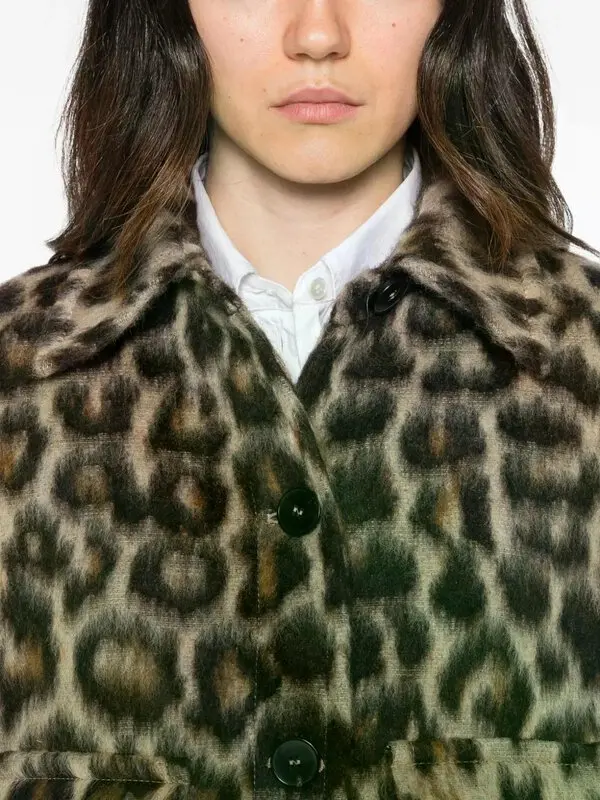 Alberto Biani Leopard-print Wool Jacket