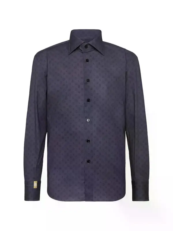BILLIONAIRE Gold Cut Logo-print Shirt - Grey