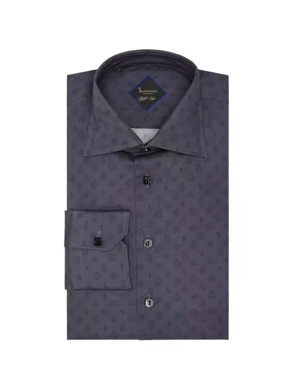 BILLIONAIRE Gold Cut Logo-print Shirt