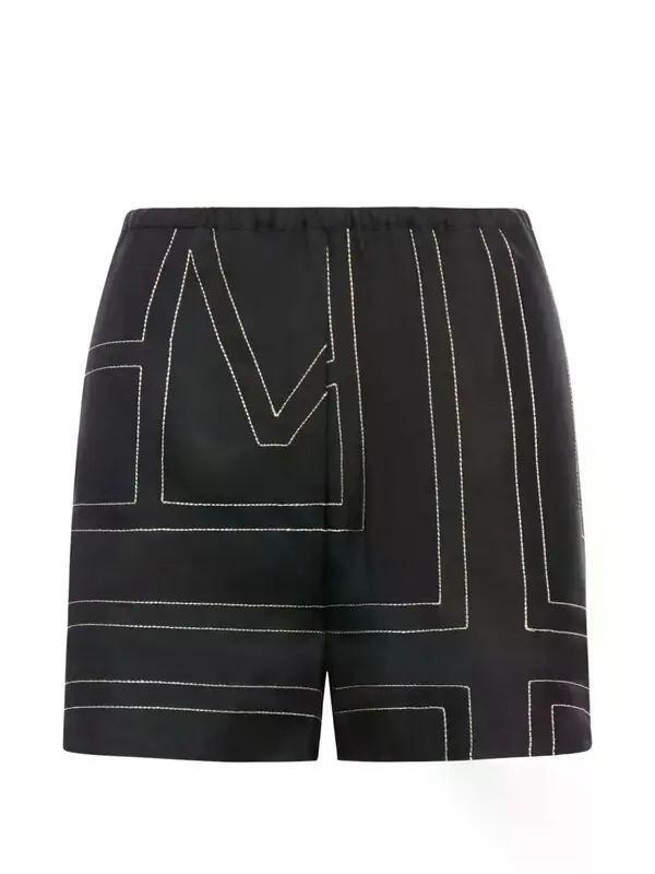 TOTEME Monogram Silk Pj Shorts