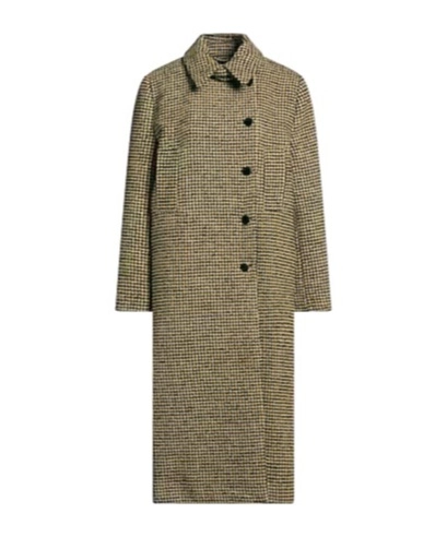 GANNI Plaid Double-breasted Coat