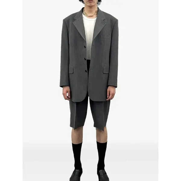 TONYWACK Raw-edge Slim-fit Shorts