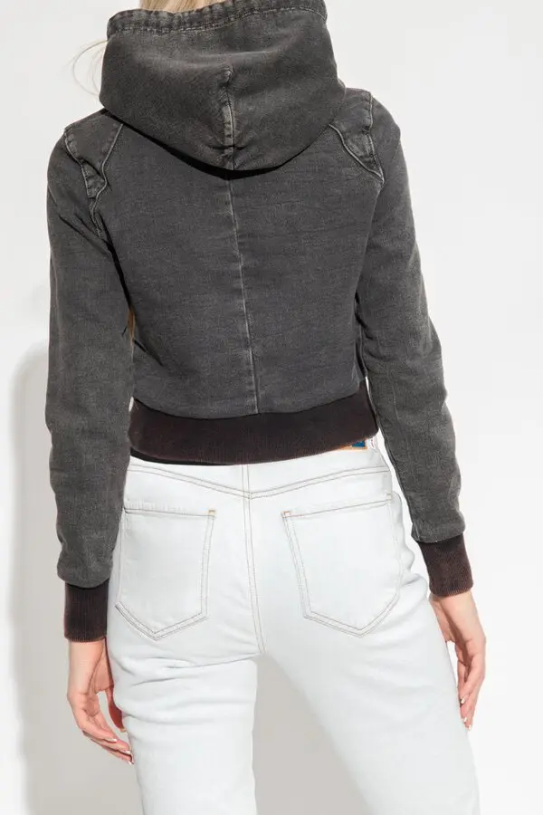 DIESEL® Logo-patch Cropped Hoodie