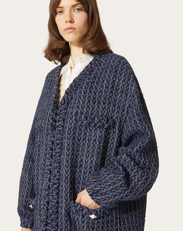 Valentino Garavani Braided-trim Tweed Jacket