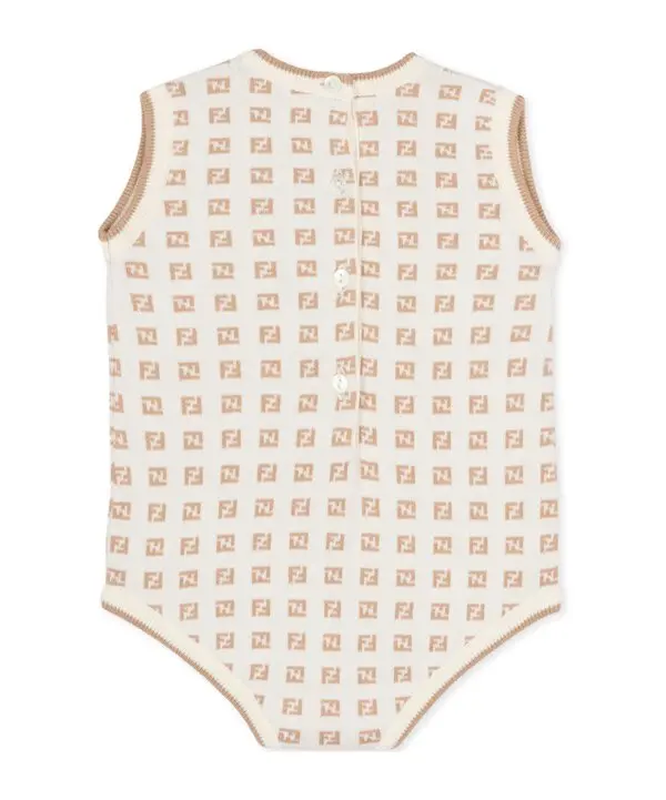 Fendi Collared Logo Bodysuit