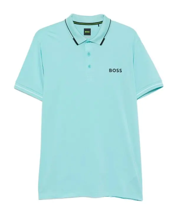 Hugo Boss Logo-print Polo Shirt - Blue