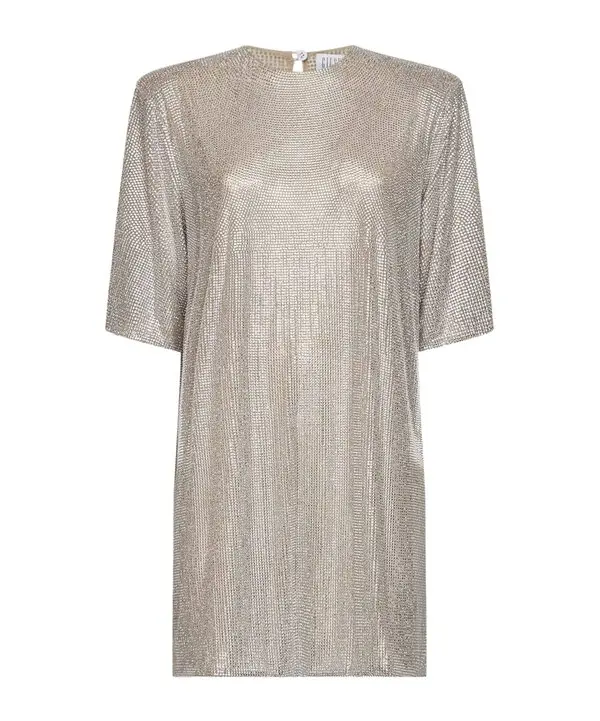Giuseppe Di Morabito Crystal Embellished Dress - Silver