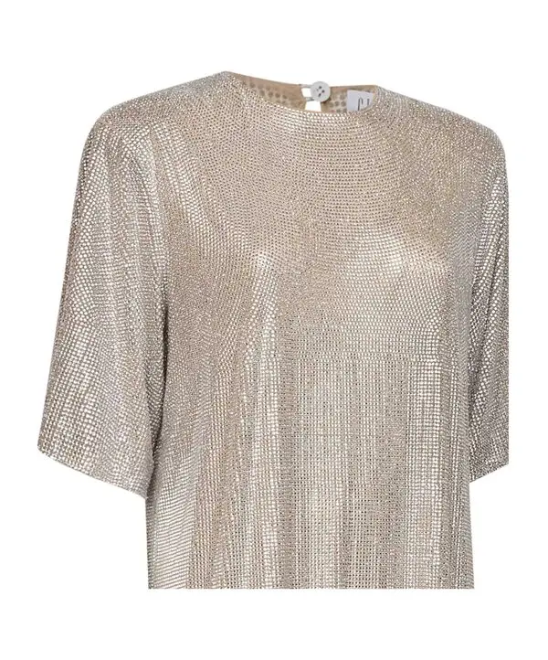 Giuseppe Di Morabito Crystal Embellished Dress - Silver