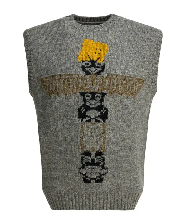 Kapital Peckish Totele Pole Sleeveless Knit Sweater