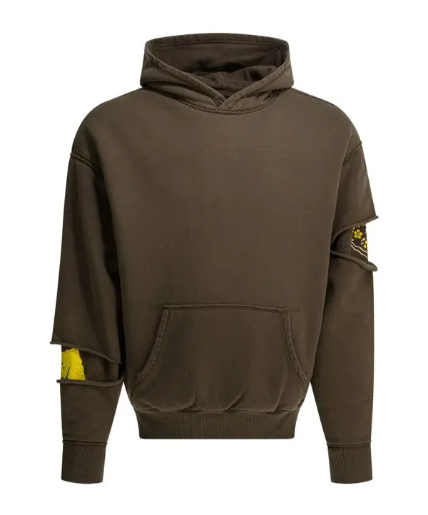 Kapital Cut Out Detail Hoodie - Brown