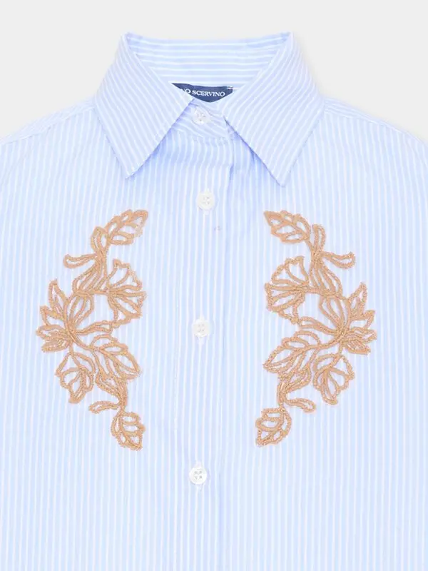 Ermanno Scervino Embroidered Striped Shirt