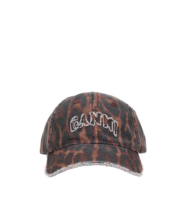 GANNI Frayed Logo Baseball Cap