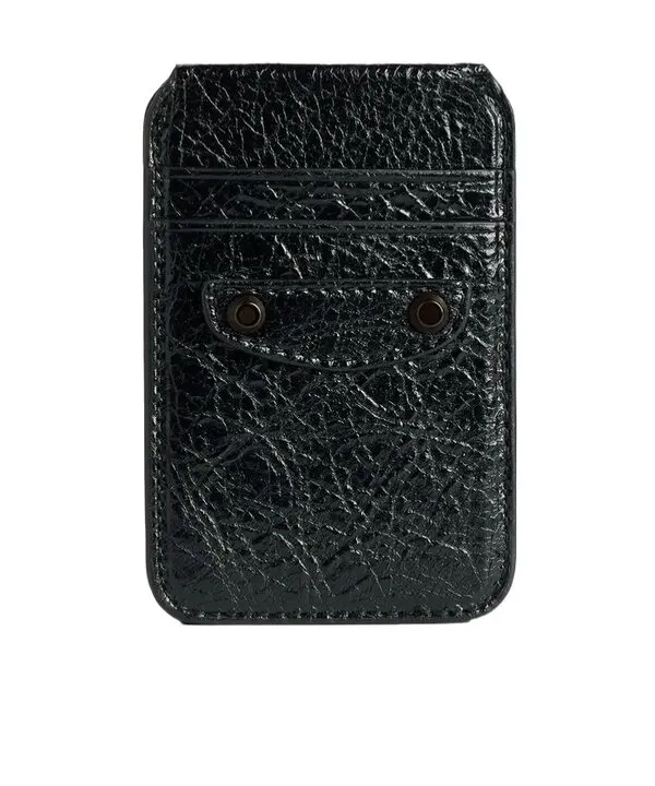 Balenciaga Le City Magnet Card Holder With Stand - Black