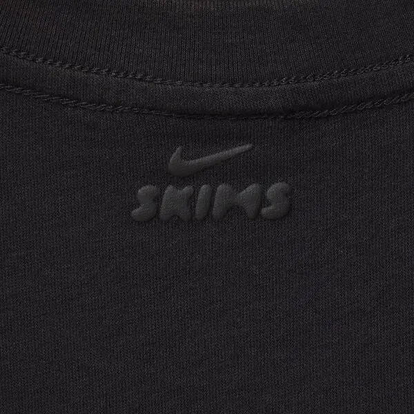 SKIMS Short Sleeve V Neck Crop Top | Black | | Nike Performance Cotton Blend
