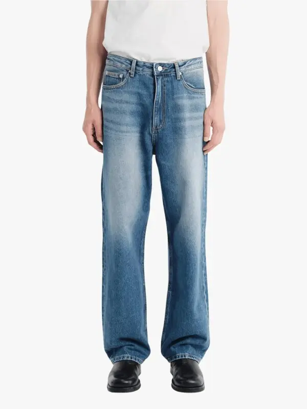 DUNST Faded Straight-leg Jeans