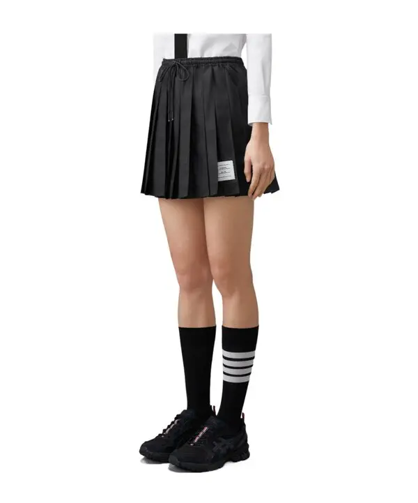 Thom Browne Ripstop Pleated Mini Skirt