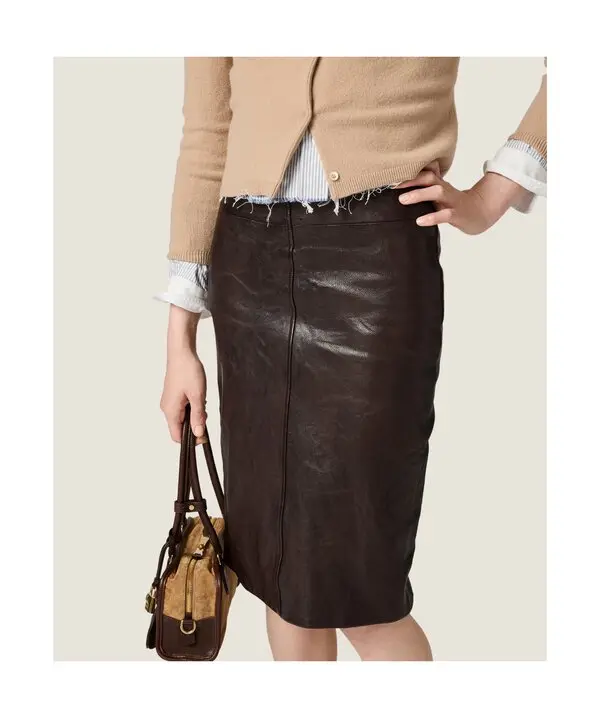 Miu Miu Leather Skirt