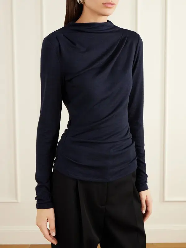 Proenza Schouler Mimi Draped Stretch-jersey Top