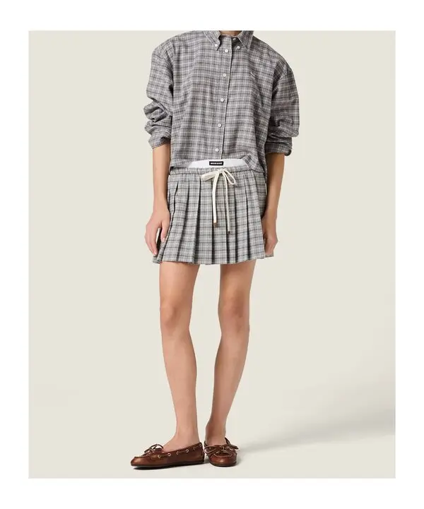 Miu Miu Flannel Skirt