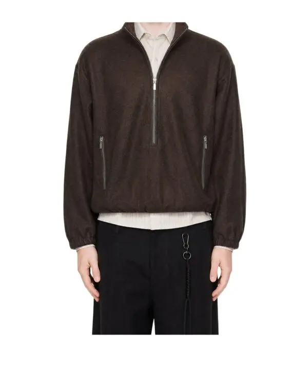 SONG FOR THE MUTE Half-zip Drawstring-hem Pullover Jacket