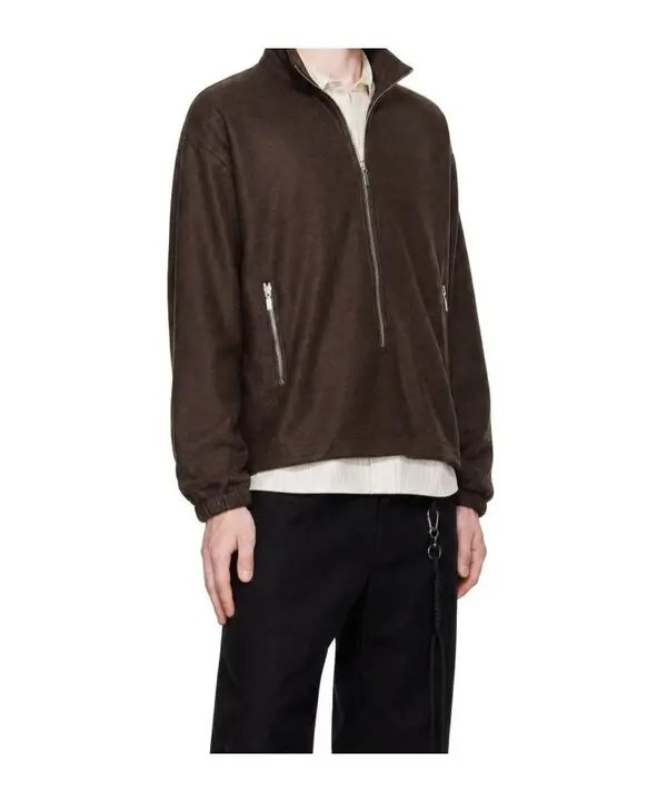 SONG FOR THE MUTE Half-zip Drawstring-hem Pullover Jacket