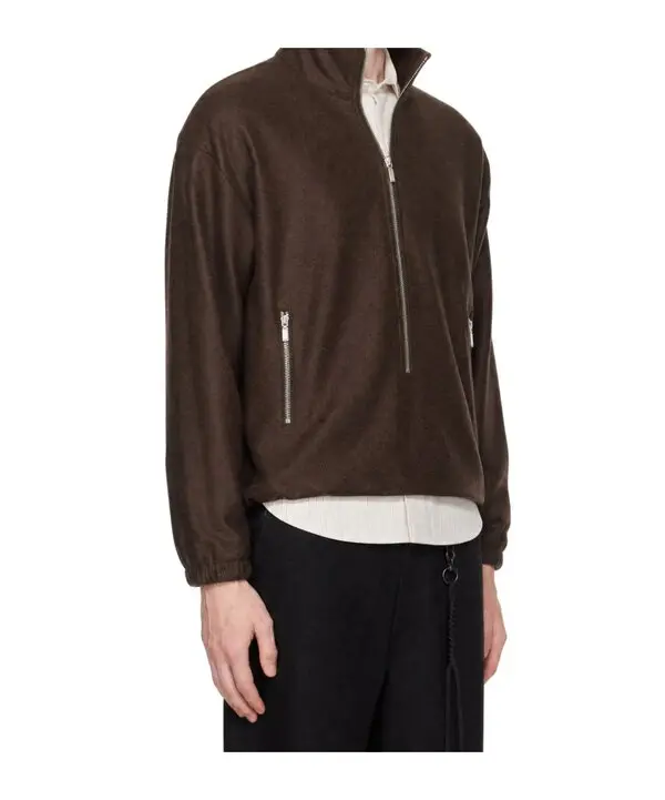 SONG FOR THE MUTE Half-zip Drawstring-hem Pullover Jacket