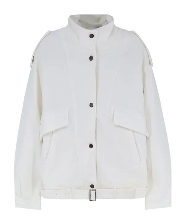 TONYWACK Belted Pocket Detail Jacket - Off-white