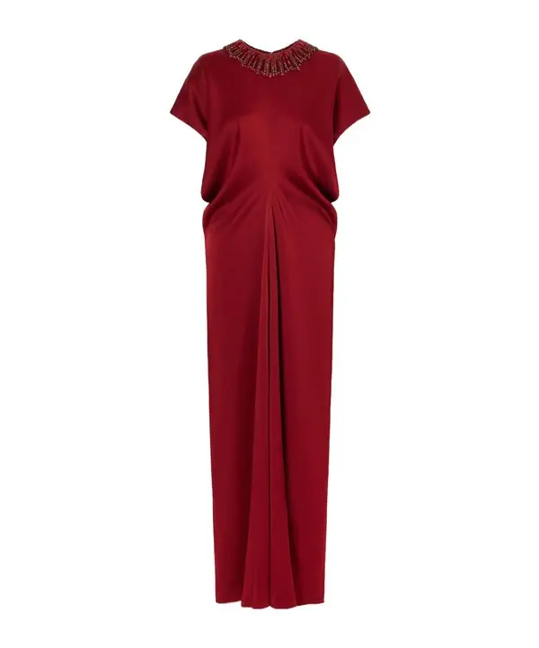 Jenny Packham Draped Satin Gown