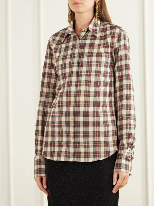 Dries Van Noten Checked Cotton-flannel Shirt