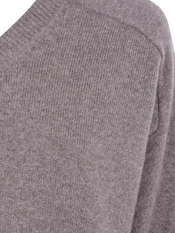 Loulou De Saison V-neck Long-sleeve Sweater - Gray