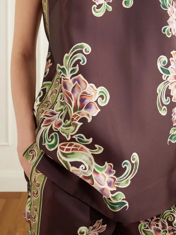 ALEMAIS Floral-print Twill Tunic