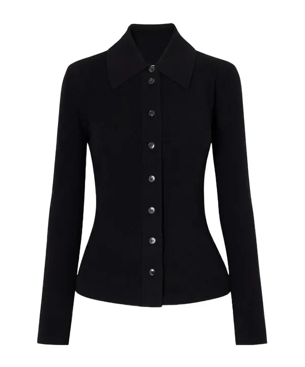 EMILIA WICKSTEAD Ribbed Wool Cardigan