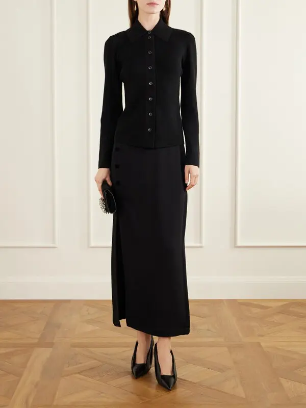 EMILIA WICKSTEAD Ribbed Wool Cardigan