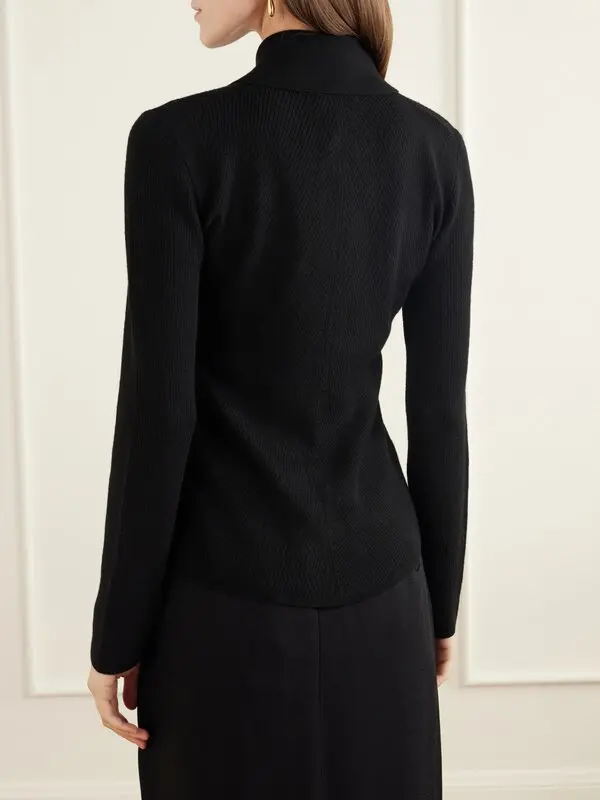 EMILIA WICKSTEAD Ribbed Wool Cardigan