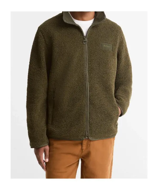 Barbour Reversible Fleece Zip-up Jacket - Sage