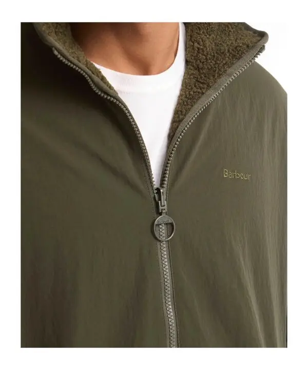 Barbour Reversible Fleece Zip-up Jacket - Sage