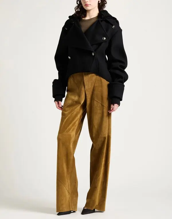 Saint Laurent Ribbed Cuffs Pea Coat