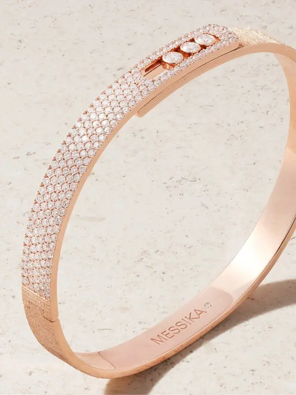 Messika 18-karat Rose Gold Diamond Bangle