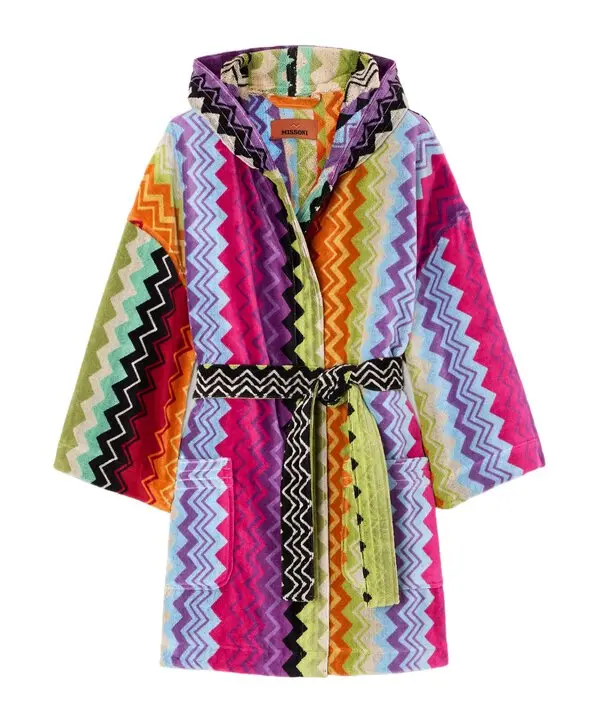 Missoni Belted Striped Cotton-terry Robe