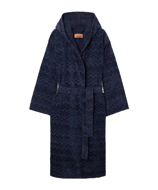 Missoni Belted Striped Cotton-terry Robe