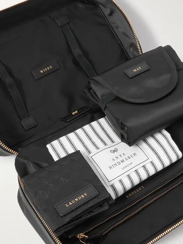ANYA HINDMARCH Leather-trimmed Shell Pouch