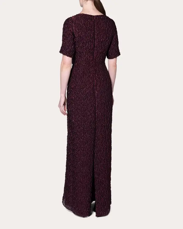 ROKSANDA Syla Cloqué Gathered Drape Maxi Dress