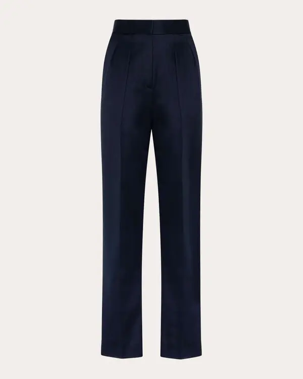 ROKSANDA Ragosta Wool Satin Trousers - Blue