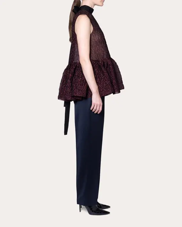 ROKSANDA Ragosta Wool Satin Trousers