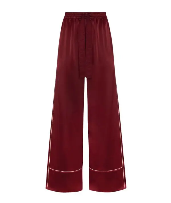 ROKSANDA Nael Satin Wide-leg Trousers - Red