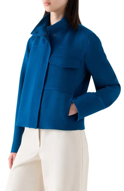 Akris Wool Tricotine Utility Jacket