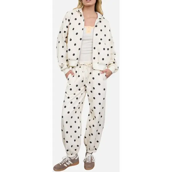 J.O.A. Polka Dot Hoodie & Pants Set