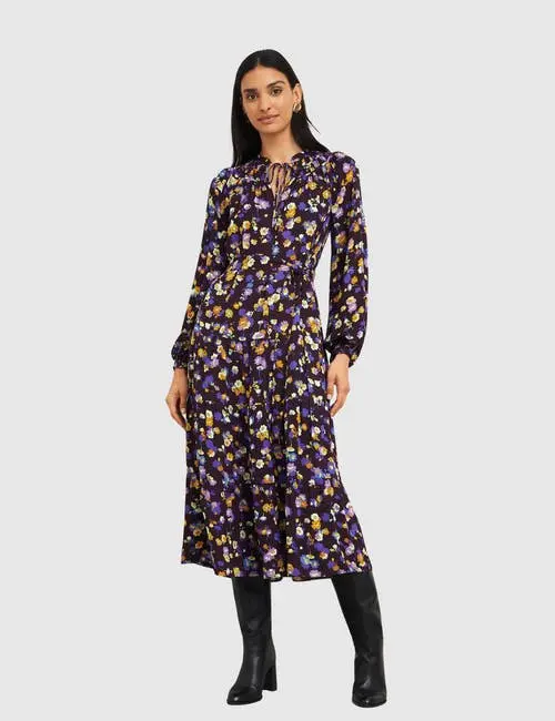HOBBS LONDON Arbury Floral Print Midi Dress
